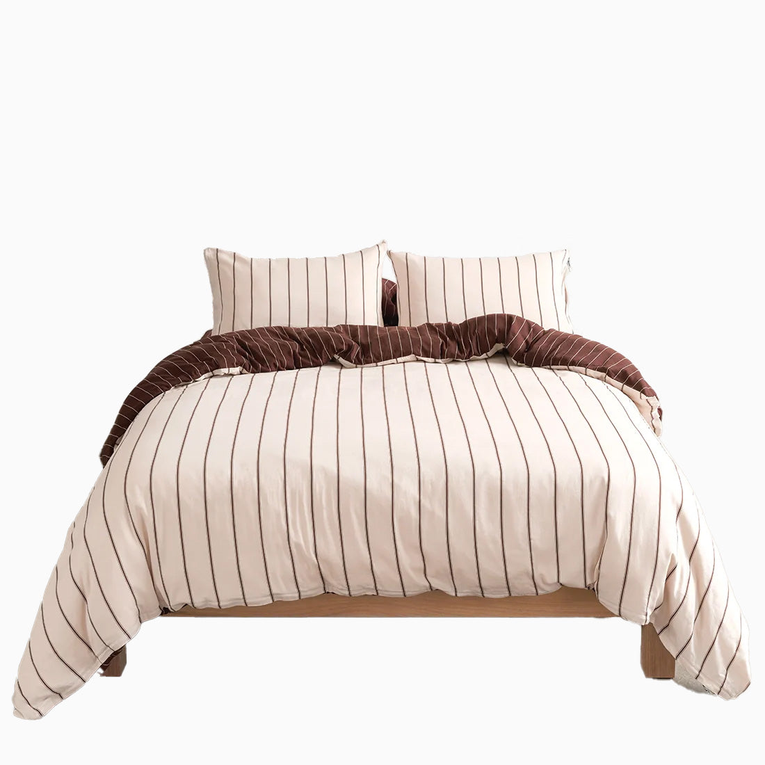 Hommey Quilt Cover - Vanilla / Mahogany – Arrival Hall