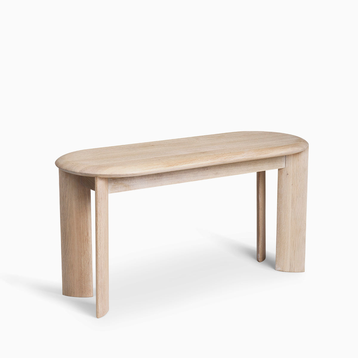 Ferm Living Bevel Bench - White Oiled Oak – Arrival Hall