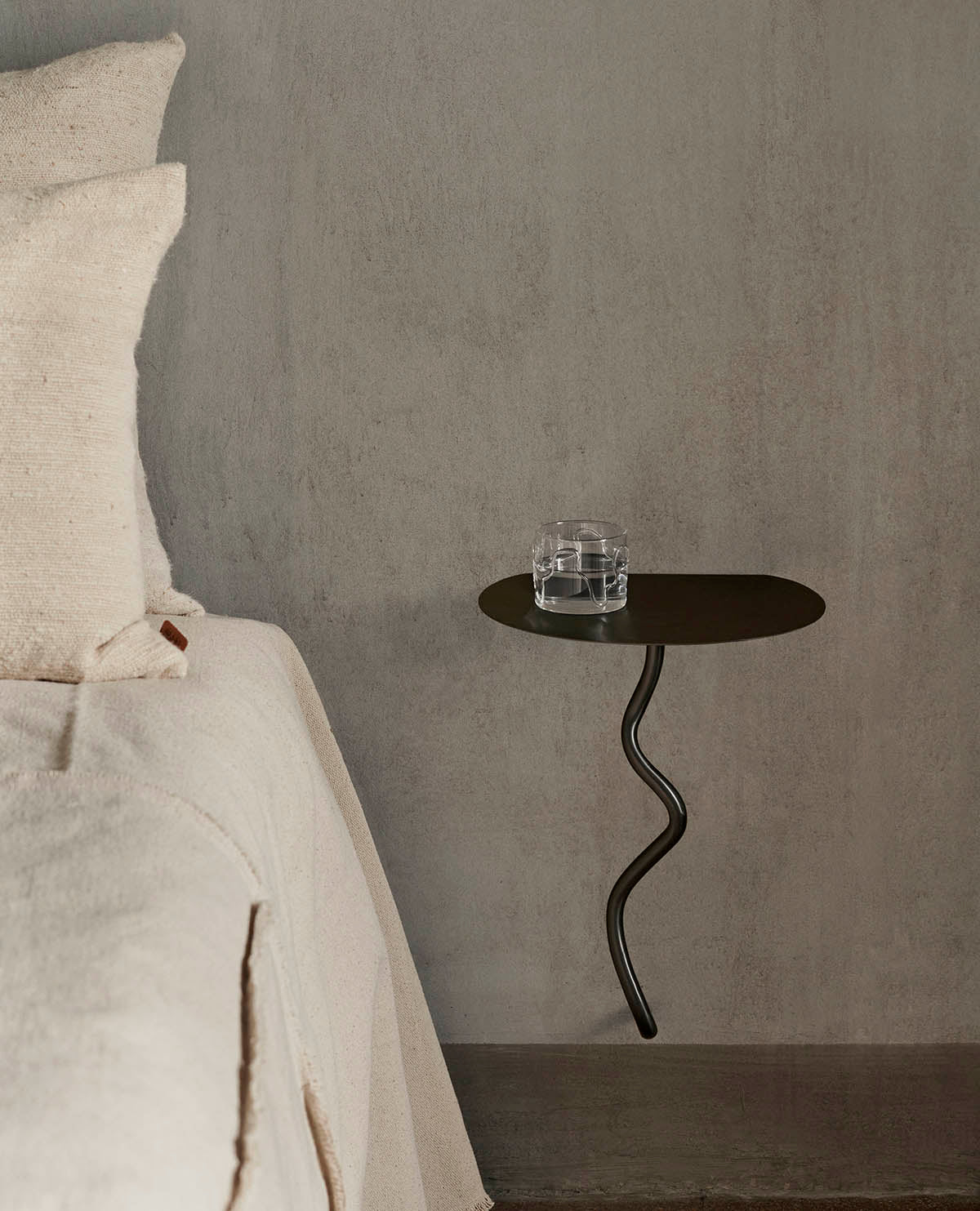 Ferm Living Curvature Wall Table - Black Brass – Arrival Hall